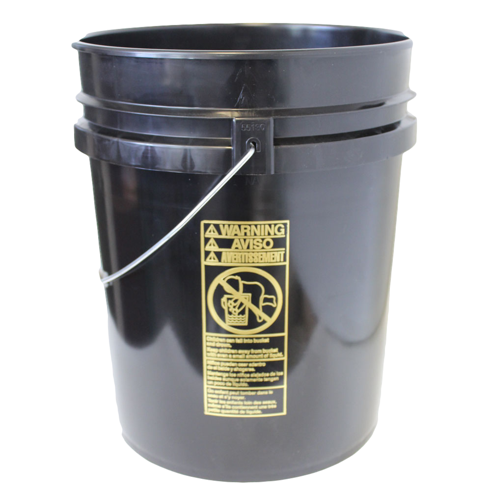 Five gallon HDPE plastic pail black – Amen Packaging